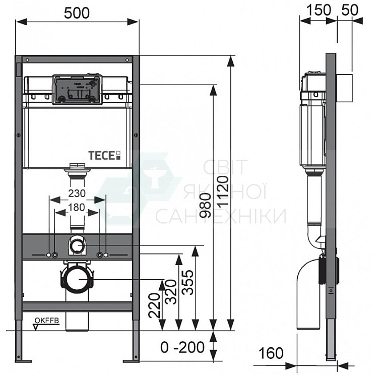 Купити Комплект інсталяції для унітазу TECE base 9400412 | SvitSanteh