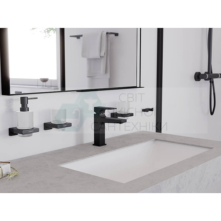 Купити Гачок подвійний Matt Black Hansgrohe AddStoris 41755670 | SvitSanteh