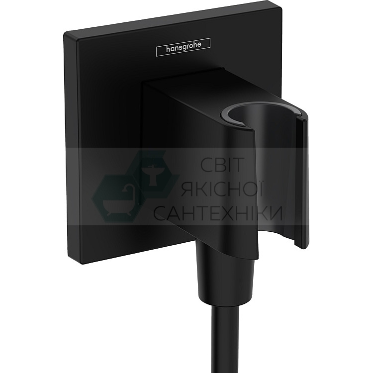 Купити Шлангове під'єднання з тримачем Matt Black Hansgrohe FixFit ...