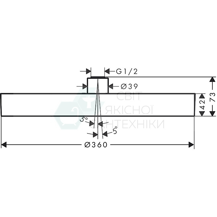 Купити Верхній душ Black Matt Hansgrohe Rainfinity 360 1jet 26231670 ...