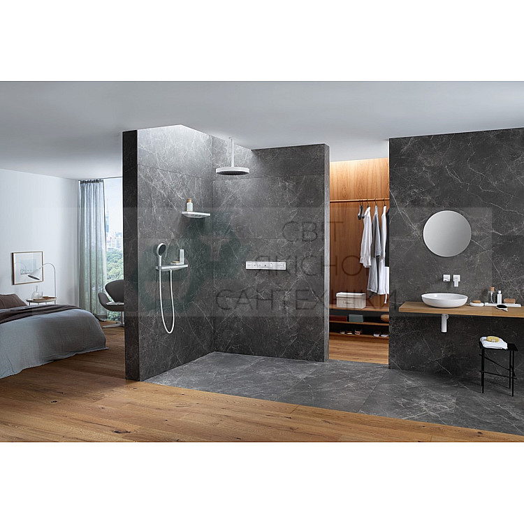 Купити Боковий душ - поличка 1jet Matt White HANSGROHE Rainfinity 500 ...