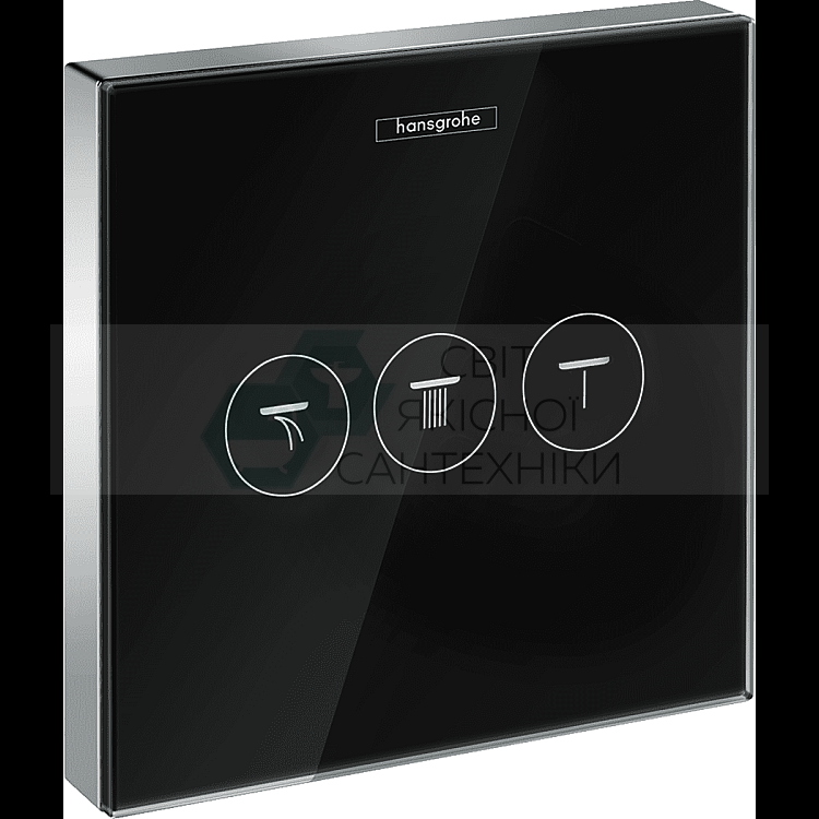 Купить Переключатель на 3 клавиши, цвет черный/хромированный HANSGROHE ...