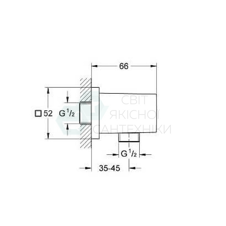 Купити Підключення для душового шлангу GROHE EUPHORIA CUBE 27704000 ...