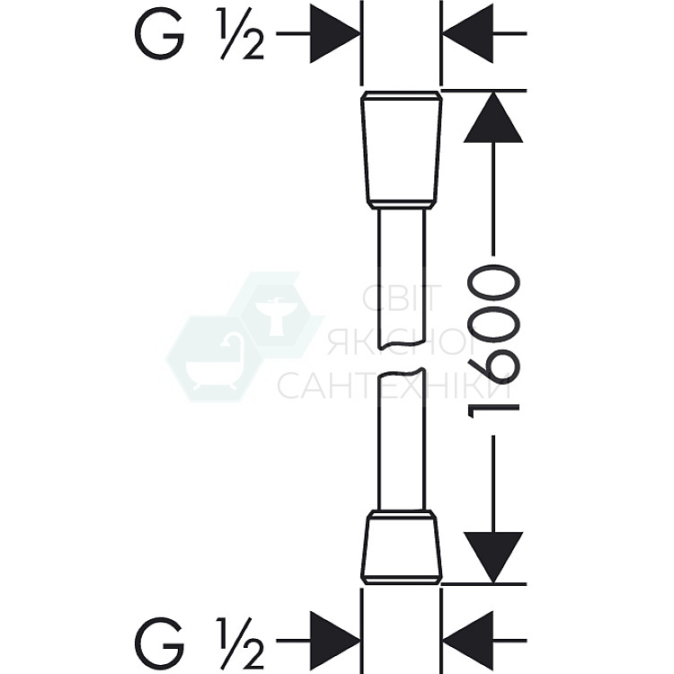 Купити Шланг для душу HANSGROHE ISIFLEX 28276990 (polished gold optic ...