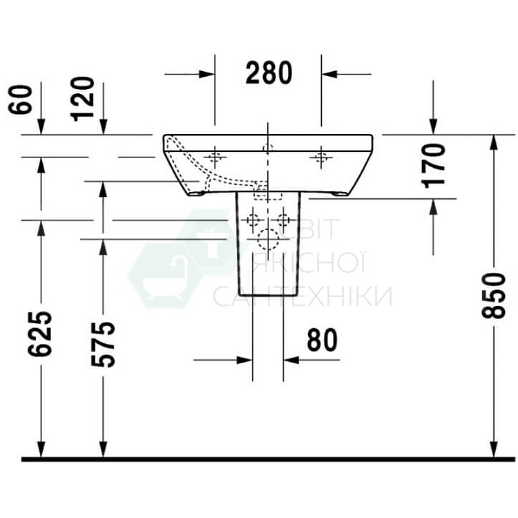 Купити Умивальник Duravit Durastyle 55х44 2319550000 - SVITSANTEH