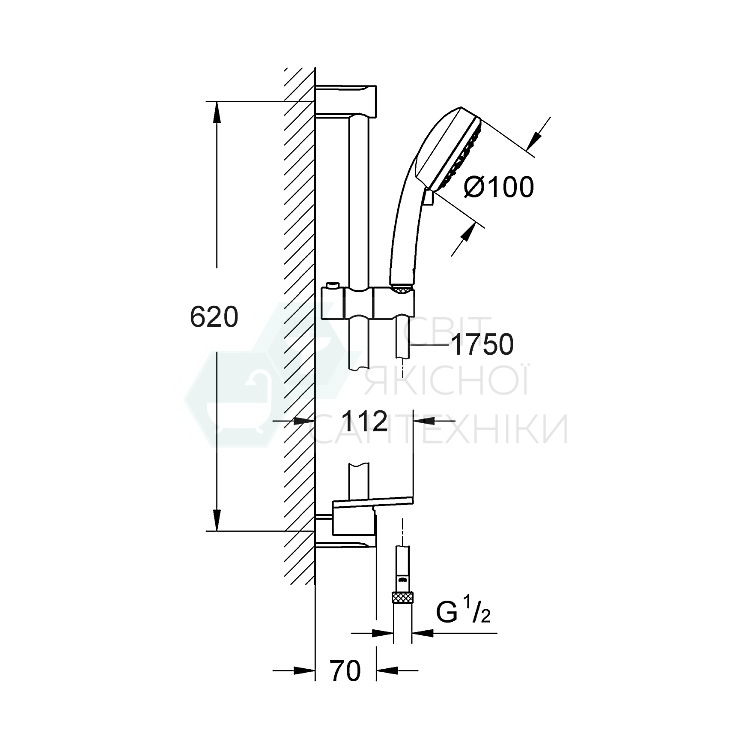 Купити Душовий гарнітур Grohe New Tempesta Cosmopolitan 100 27577002 ...