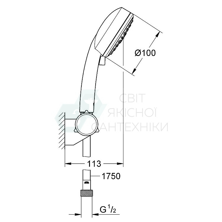 Купити Душовий набір Grohe New Tempesta Cosmopolitan 100 27584002 хром ...