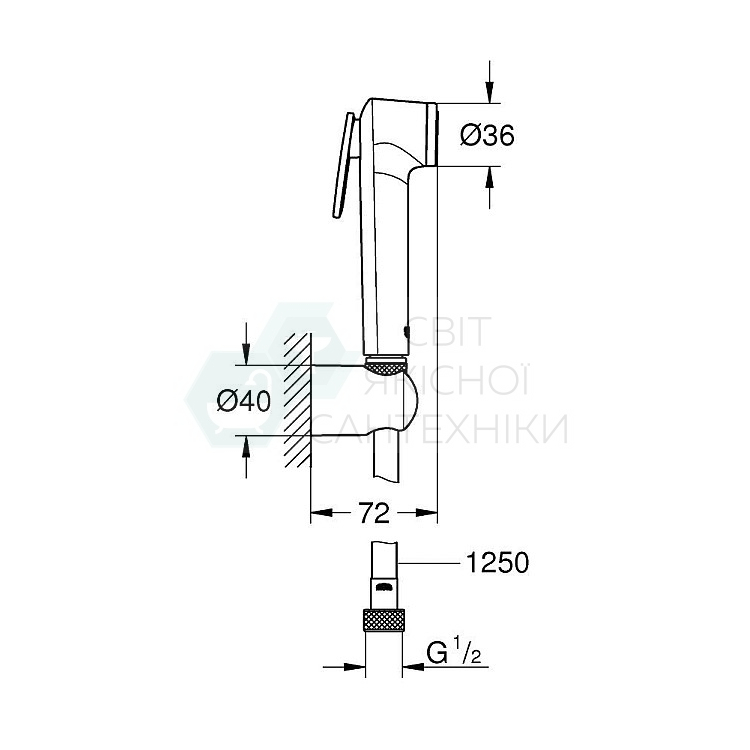 Купити Набір для гігієнічного душу Grohe Eurosmart New 194512433 ...