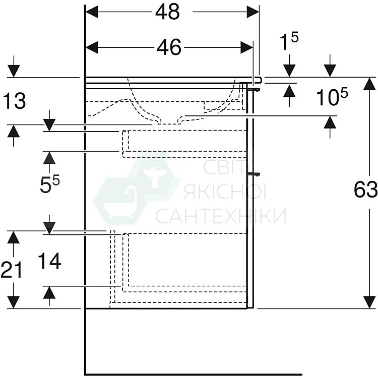 Купити Тумба з умивальником 120 см Geberit iCon slim rim 502.338.01.3 ...