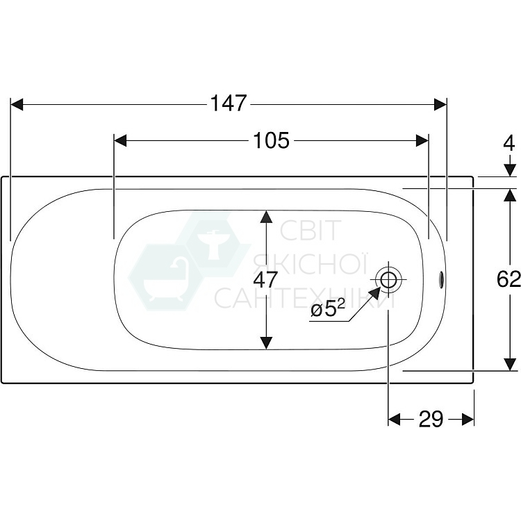 Купити Ванна прямокутна Geberit Soana Slim Rim 160x70 554.001.01.1 ...