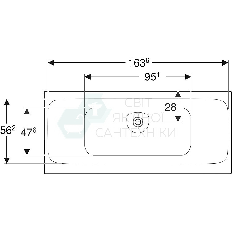 Купити Ванна прямокутна Geberit Tawa Slim Rim Duo 170x75 554.123.01.1 ...