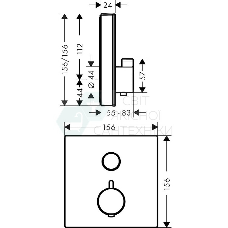 Купити Термостат для душу HANSGROHE ShowerSelect 15737400 хром білий ...