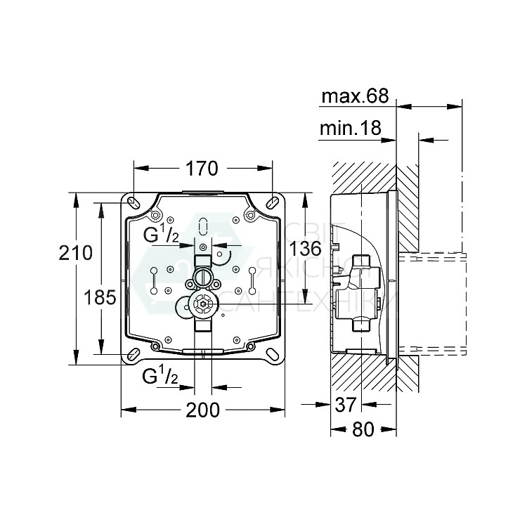 Купити Комплект монтажу для панелей змиву Tectron GROHE Rapido UMB ...