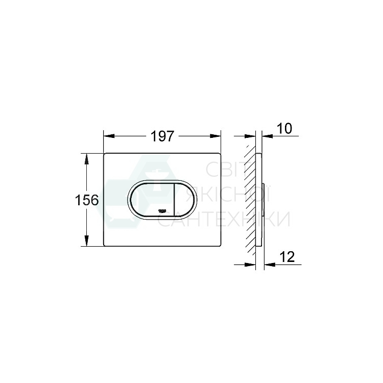 Купити Кнопка змиву Grohe Arena Cosmopolitan 38858000 хром | SvitSanteh