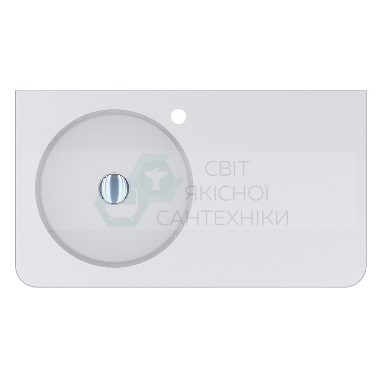 Купить Умывальник MIRAGGIO LOOP 800 L Miramarble белый матовый - SVITSANTEH