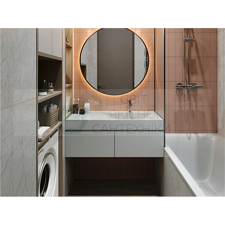 Купити Умивальник MIRAGGIO VIOLA 1000 R Miramarble білий глянцевий - SVITSANTEH