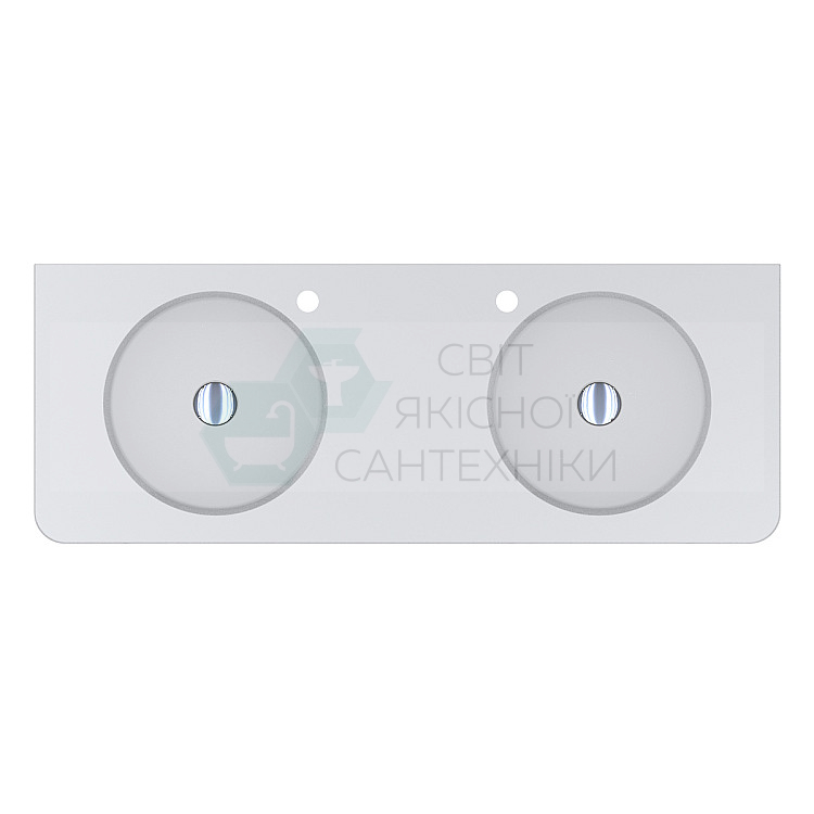 Купить Умывальник MIRAGGIO LOOP 1200-2 Miramarble белый матовый - SVITSANTEH