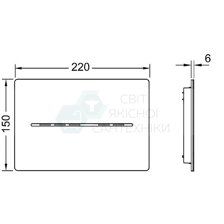 Купити Панель змиву TECE Solid нержавіюча сталь 9240454 | SvitSanteh
