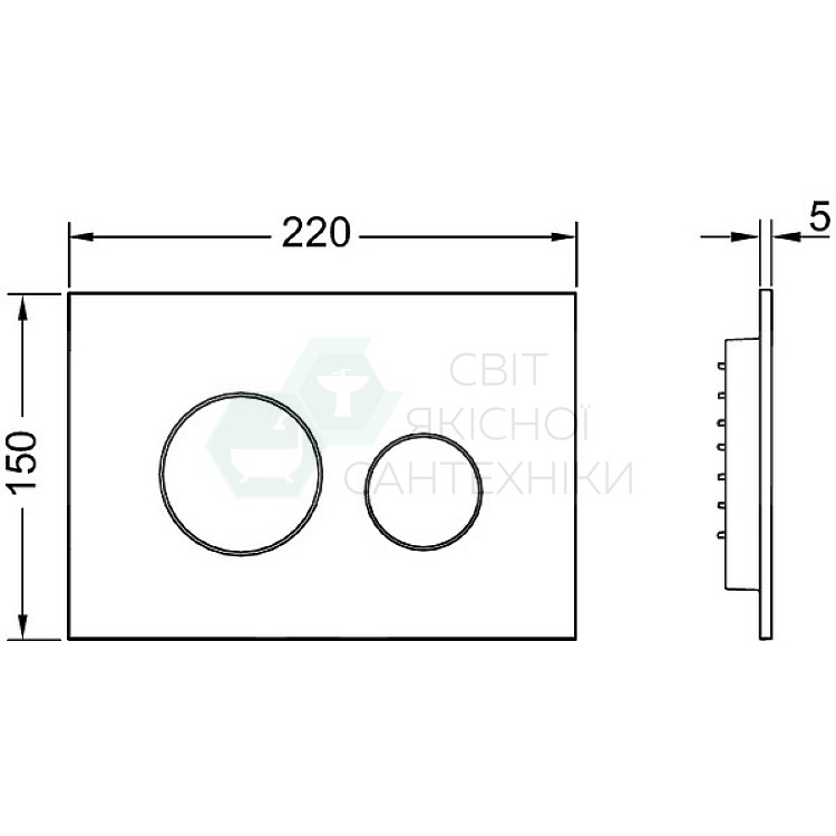 Купити Панель подвійного змиву TECE Loop чорна матова 9240925 - SVITSANTEH