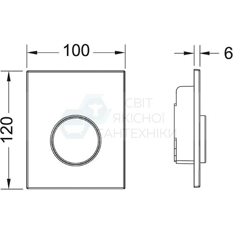 Купити Панель змиву TECE Loop для пісуара біла 9242600 - SVITSANTEH