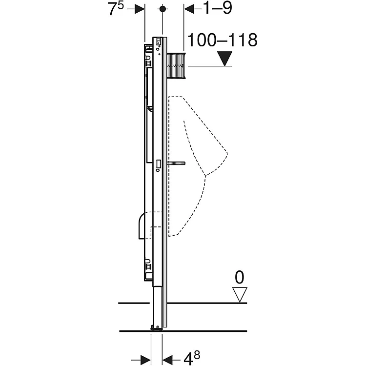 Купити Монтажний елемент для пісуара GEBERIT Duofix 111.616.00.2 ...