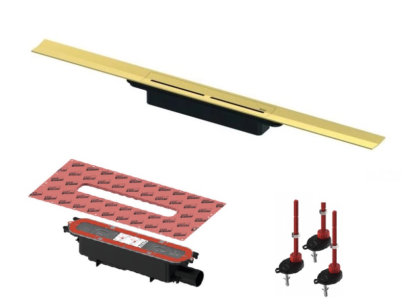 Купити Дренажний канал TECEdrainprofile 800 мм 670802 Brushed Gold ...
