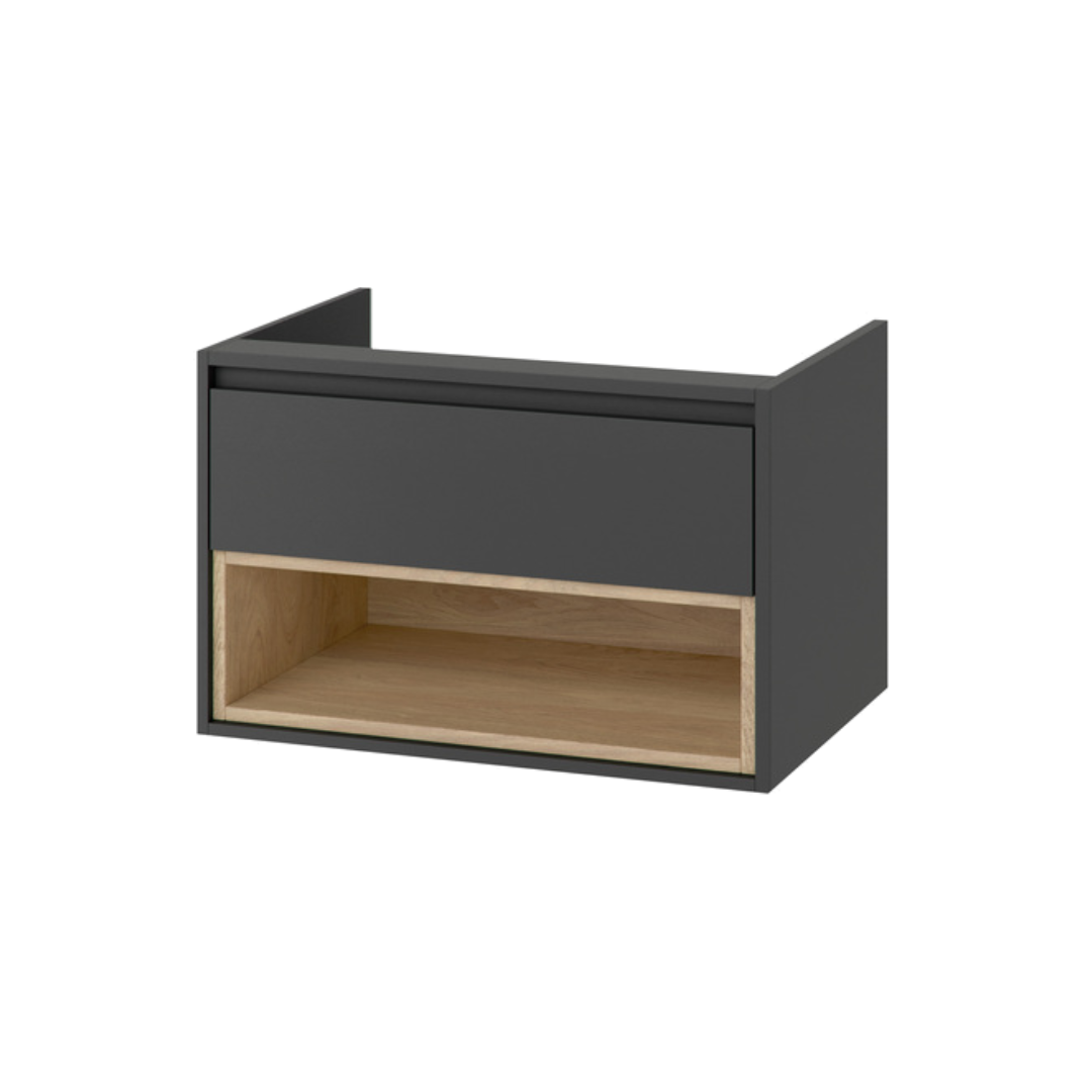 Купити Шафка підвісна під раковину Excellent Tuto 80 сірий/дуб | SvitSanteh