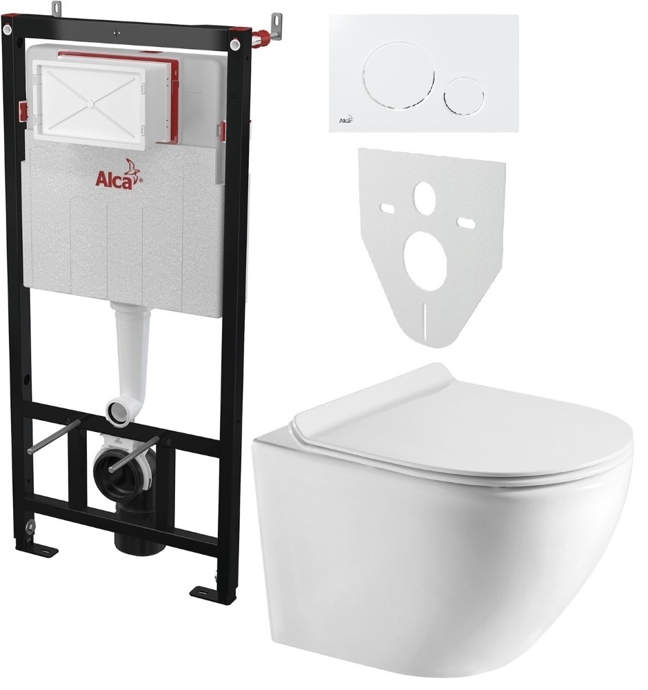 Купити Інсталяція AlcaPlast 4в1 AM101/1120 з унітазом ROUND SMART ...