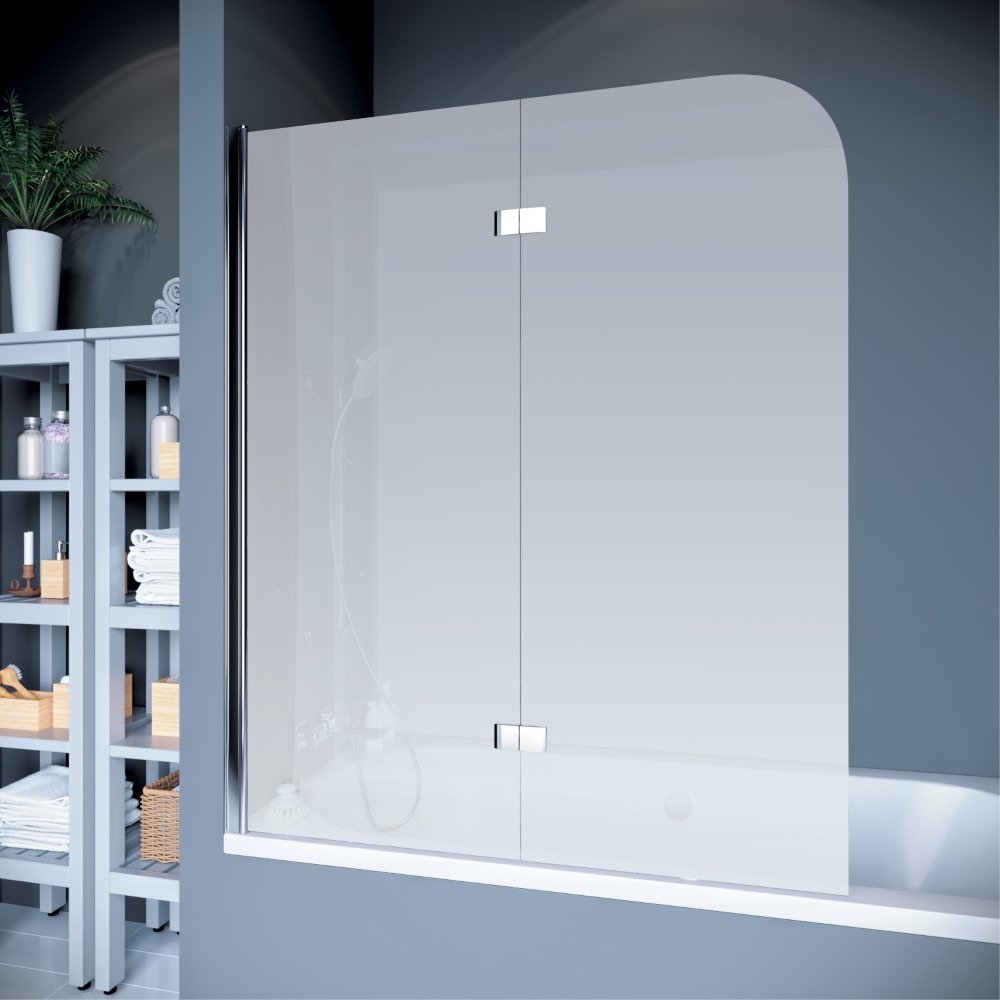 Купити Шторка на ванну Koller Pool QP97 115x140 матове скло, ліва - SVITSANTEH