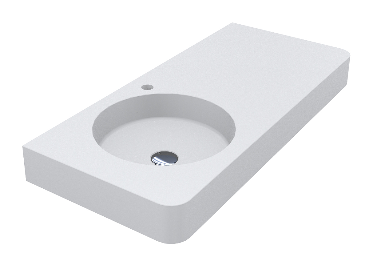 Купити Умивальник MIRAGGIO LOOP 1000 L Miramarble білий матовий | SvitSanteh