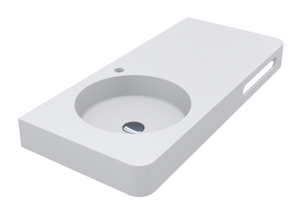 Купити Умивальник MIRAGGIO LOOP 1000 L MIRASOFT білий матовий - SVITSANTEH