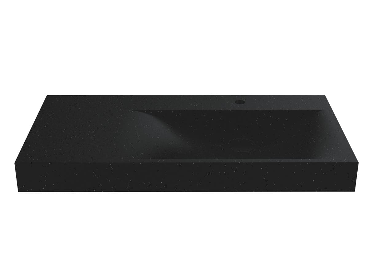 Купити Умивальник MIRAGGIO VIOLA 1000 R MIRASTONE чорний матовий - SVITSANTEH