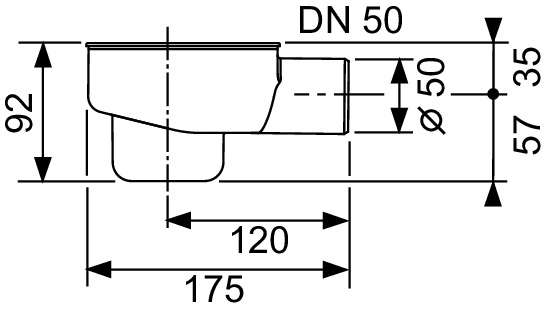 Купить Сифон TECE Drainline горизонтальный отвод 650001 - SVITSANTEH